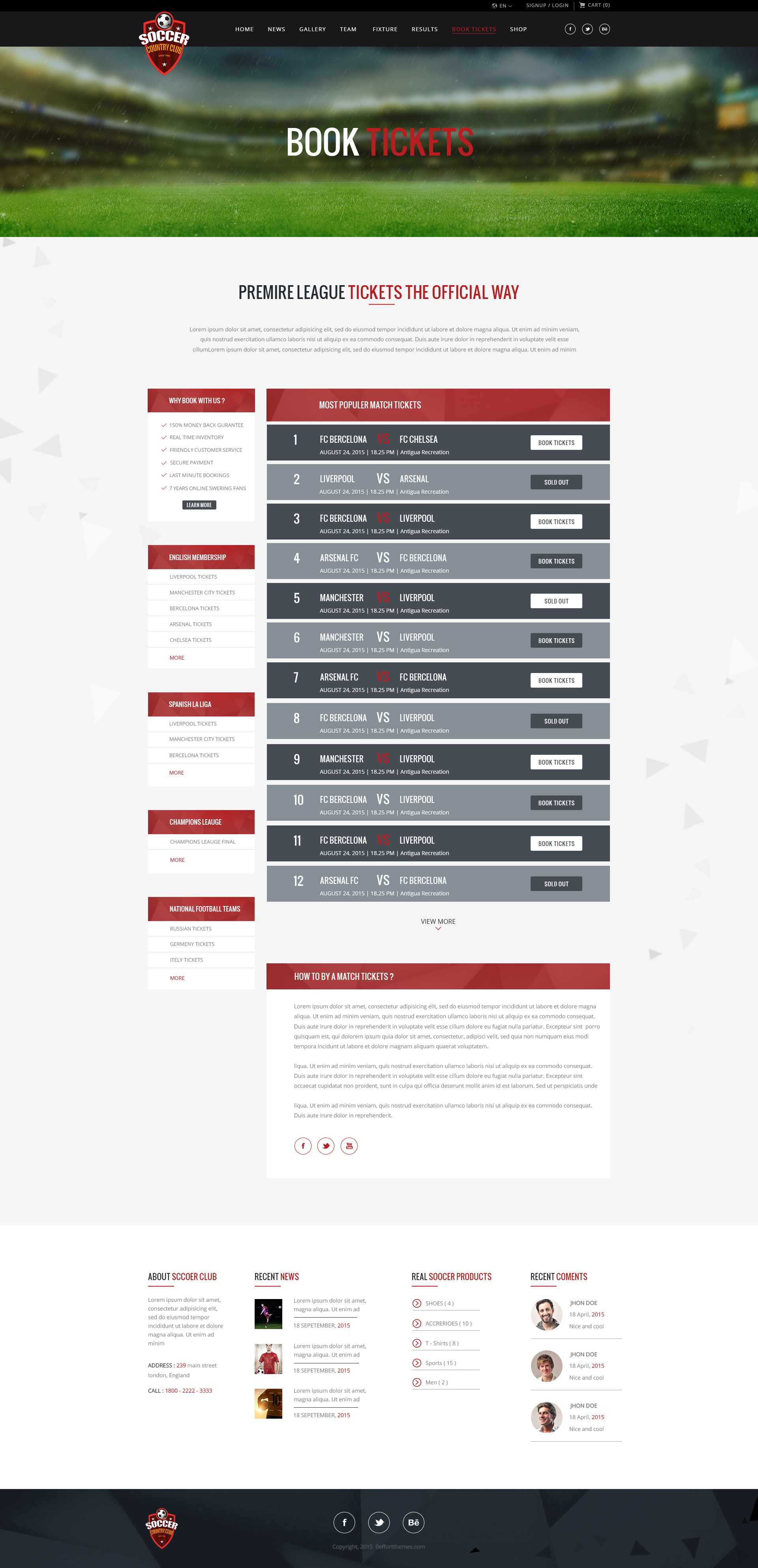 Soccer Club | Multipurpose PSD Template by WordPress-Studio | ThemeForest